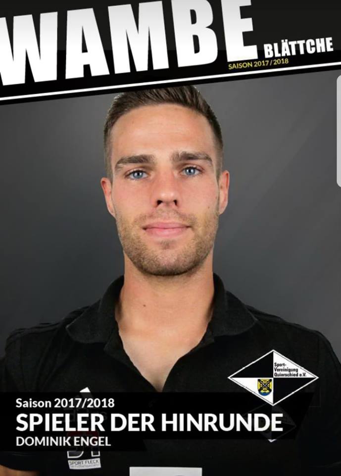 Dominik Engel „Spieler der Hinrunde“ – Spvgg. Quierschied